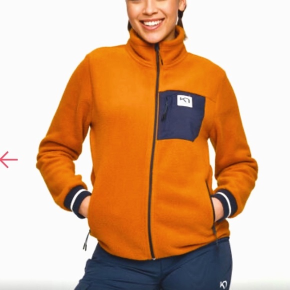 Kari Traa | Tops | Kari Traa Rothe Rust Orange Brown Fleece Zip Up ...